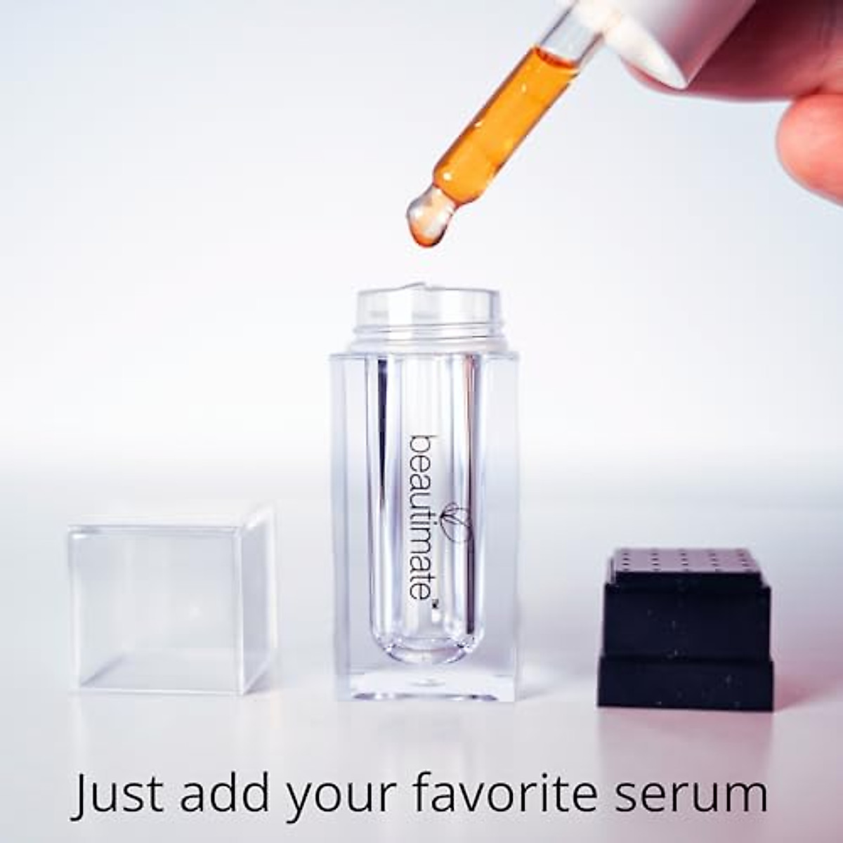 beautimate Microneedling Hydra Stamp - Derma Stamp and Serum Infusion Tool - Microneedle Skincare Tool for Home Use - For Face, Hair, and Beard - 0.25mm