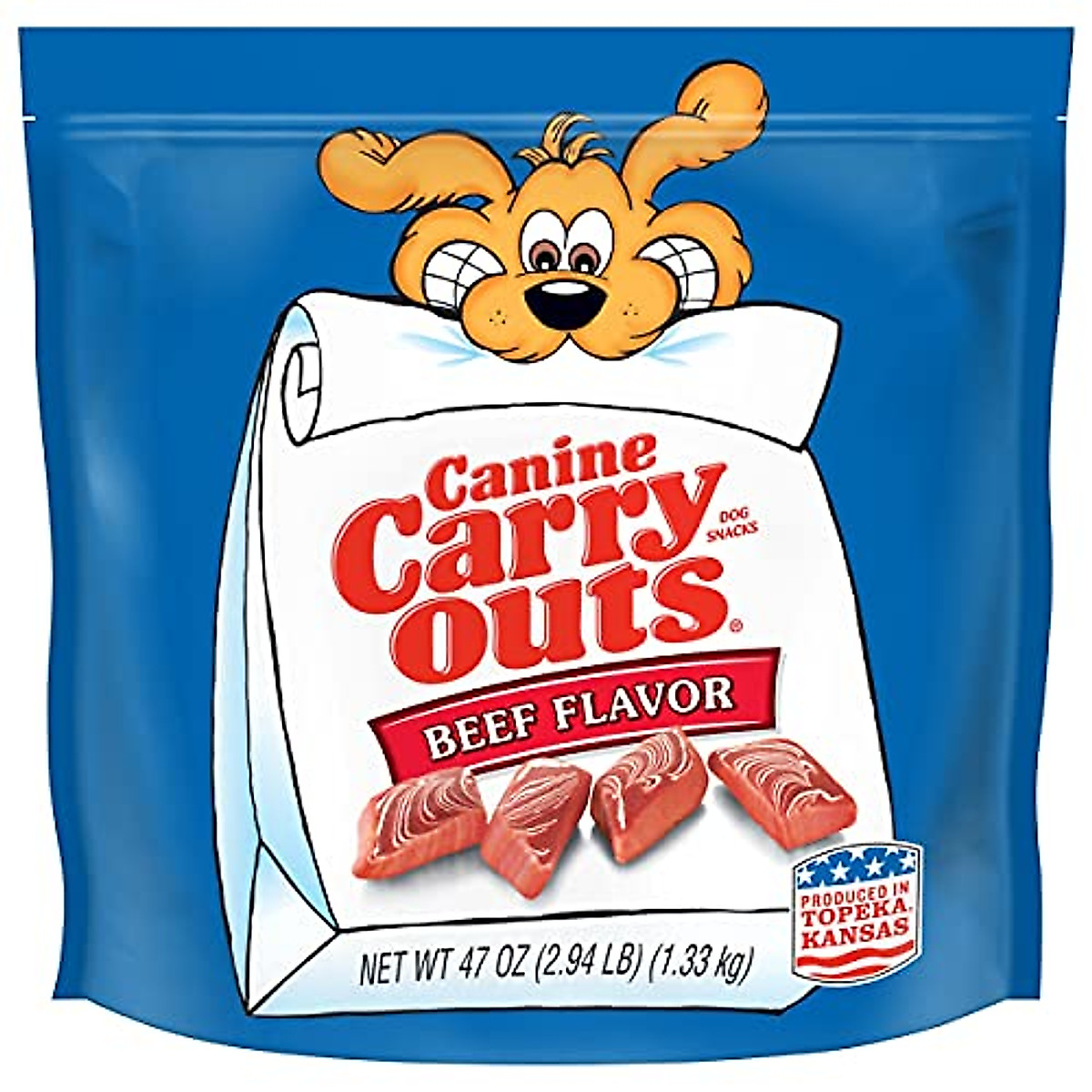 Canine Carry Outs Beef Flavor Dog Treats, 47 Ounce Bag