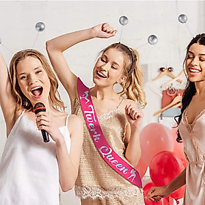 Twerk Queen Sash with Iridescent Foil, Hot Pink Twerk Birthday Sash, Bachelorette Sash, Girls Night Sash, Costume Party Sash, Birthday, Bridal Shower, Bachelorette Party Decorations, Hen Party Favors