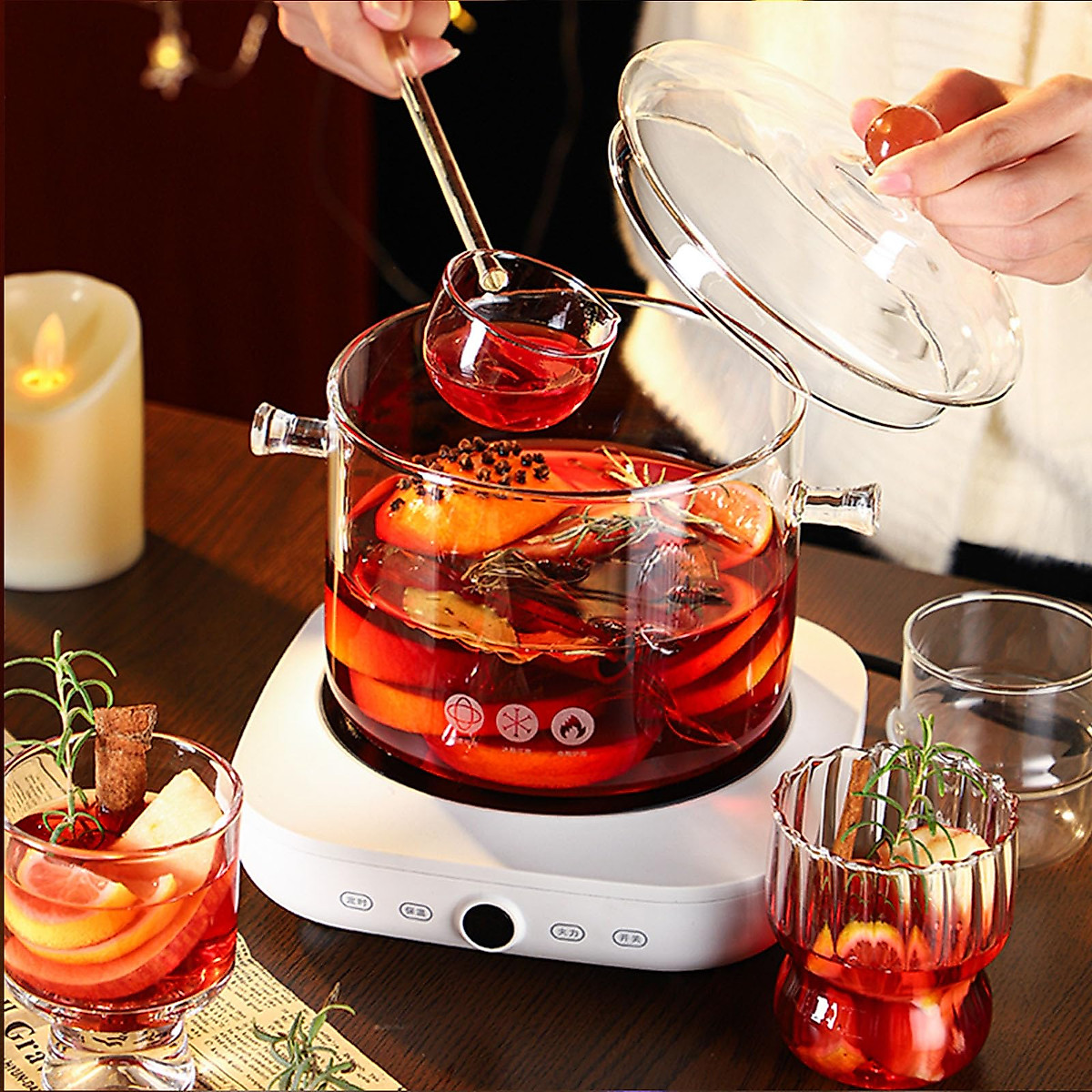 glass pots for cooking on stove - 2.0 Liter Glass Saucepan with Cover Simmer Pot Milk Pot, Heat-Resistant Glass Stovetop Pot and Sauce Pan for Soup, Pasta & Baby Food.