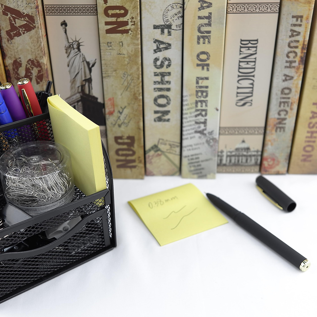 Fengtaiyuan 038P18, Gel Ink Rollerball Pens, Black Ink, Ultra FIne 0.38mm, 18 Pack, Writing Smooth, Cool Pens (0.38mm-Black-18Pack)