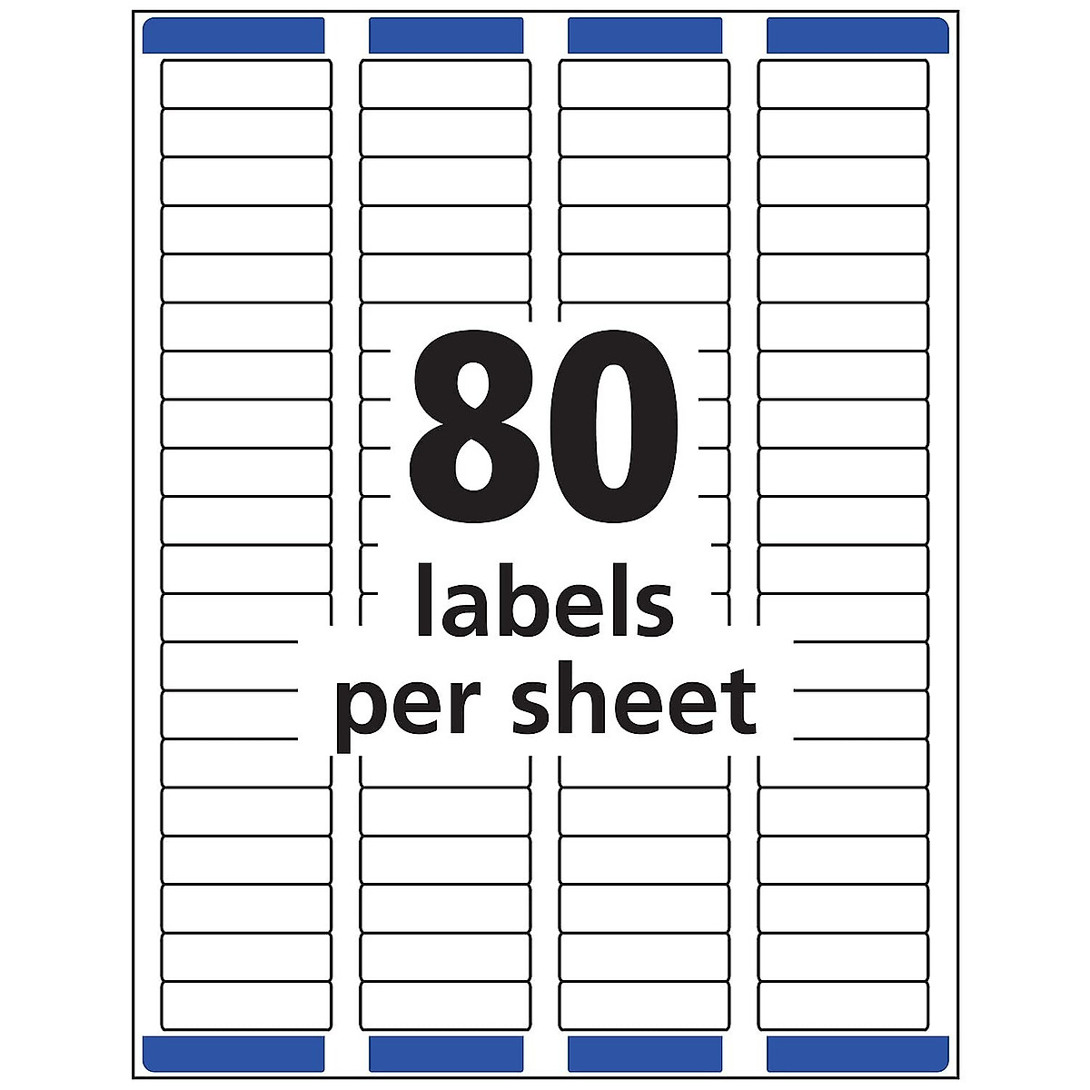 Avery 15667 Matte Clear Easy Peel Return Address Labels, Laser, 1/2 x 1 3/4, 800/Pack