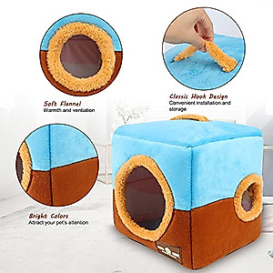 GINDOOR Large Size Parrot Nest House - Winter Warm Bird Snuggle Hut Hanging Birds House Cage Hideaway Cave Bed for Large Birds Amazon Parrots African Grey Cockatoos Macaws