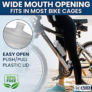 CSBD 20 oz. Bulk Reusable Plastic Water Bottles, 10 Pack, Made in USA, Clear, BPA Free, Perfect for Gym, Cycling, Hiking, Yoga, Fits Bike Cages, Ideal for Sports Teams, Parties, Customizable