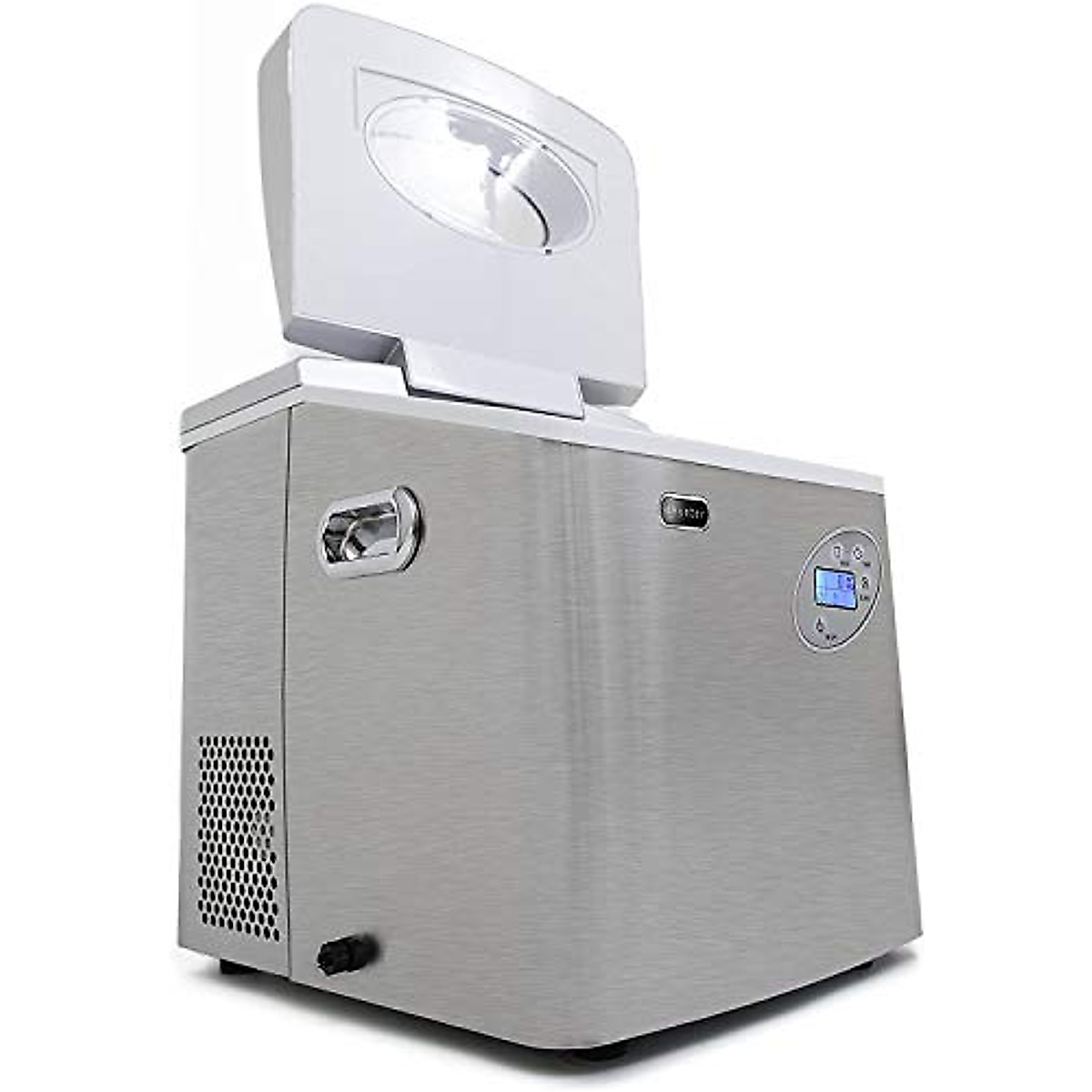 Whynter IMC-491DC Portable 49lb Capacity Stainless Steel with Water Connection Ice Makers, One Size