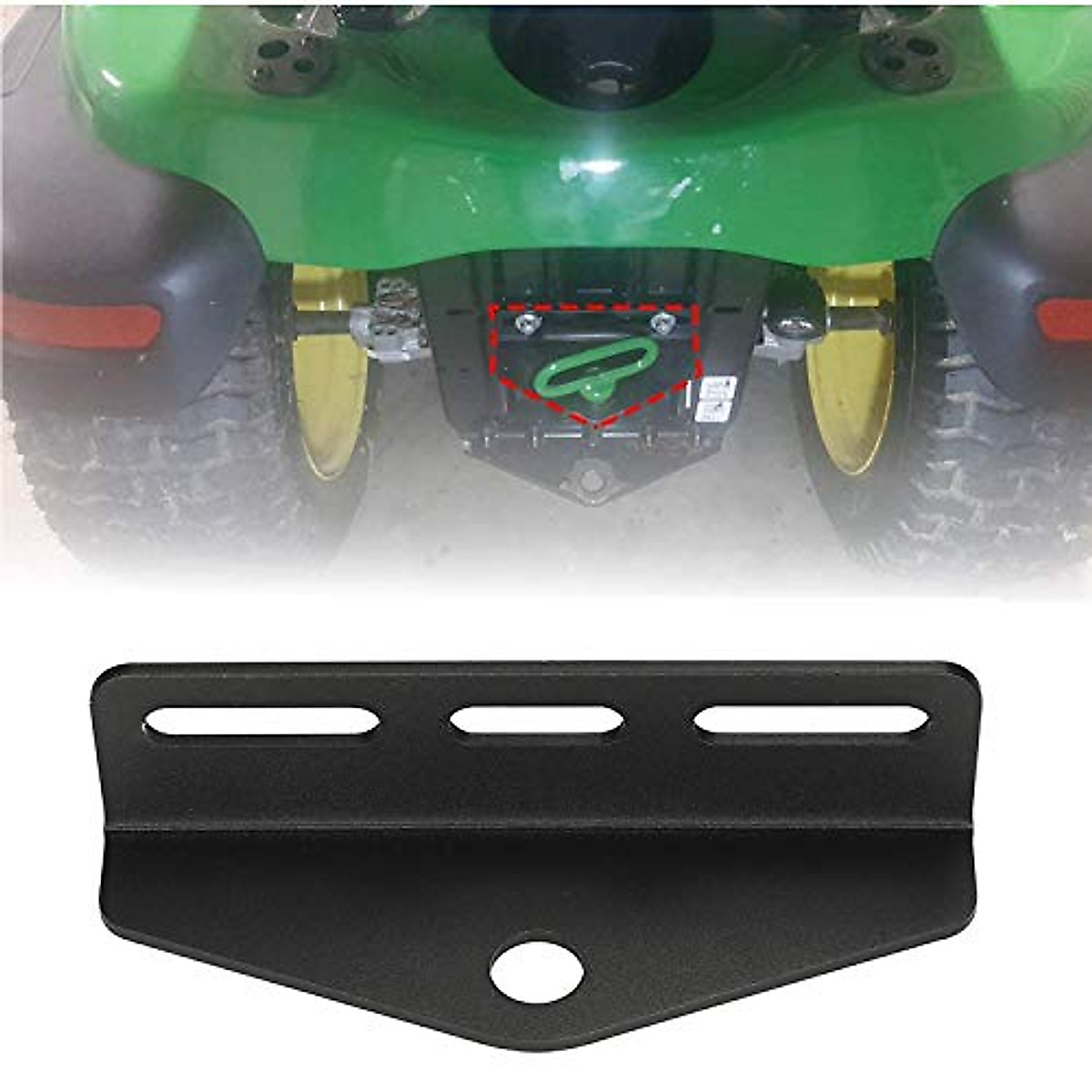 Heavy Duty Universal Zero Turn Lawn Mower Trailer Hitch Adapter Bracket Receiver 3"-6" Mount 3/4" Pin Hole