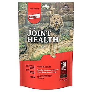 Synovi G3 Soft Chews Glucosamine Joint Supplement for Dogs, 120 count