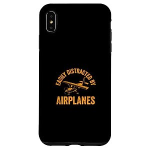 iPhone XS Max Airplane Pilot Easily Distracted By Airplanes Aviation Case