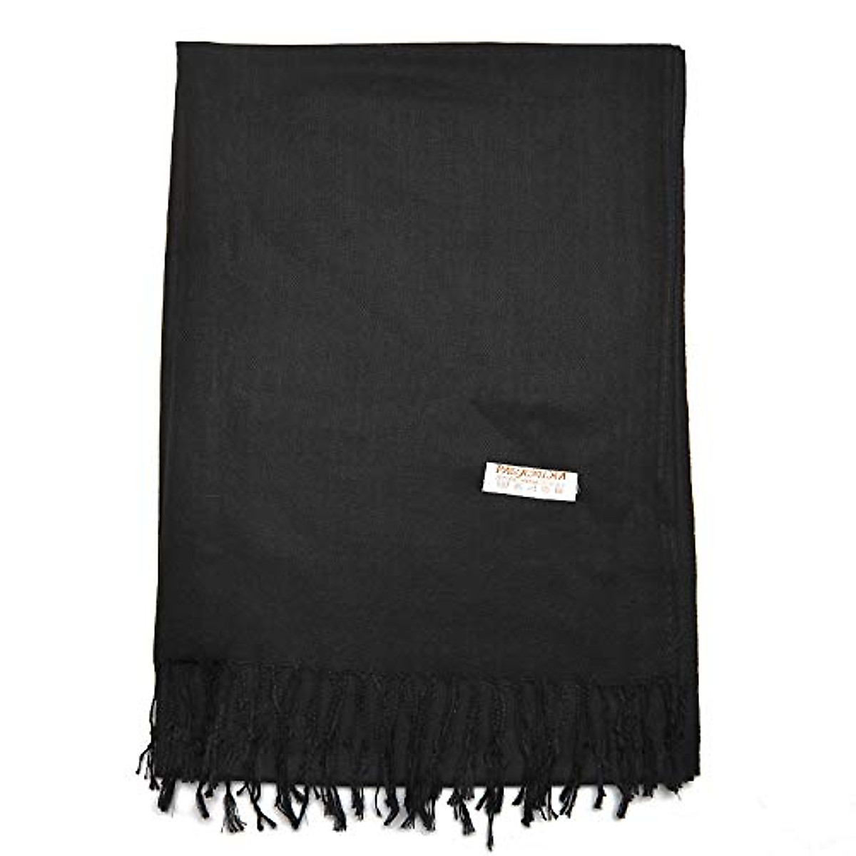Gelante Plain Soft Pashmina Shawl Wrap Scarf Solid Colors.15-615-Black-#1