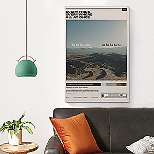 Everything Everywhere All At Once Summary Movie Poster Poster Frame Hanger Scroll Posters Canvas Decorative Hanging Painting Wall Art Decor Room 12x18inch(30x45cm)
