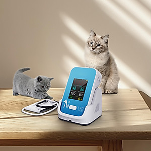Veterinary Blood Pressure Monitor for Dog,Pulse Oximeter for Pet with Bluetooth,6 Parameters Veterinary Patient Monitoring Equipment,Rechargeable Animal Vital Signs Monitor for Family Clinic Use