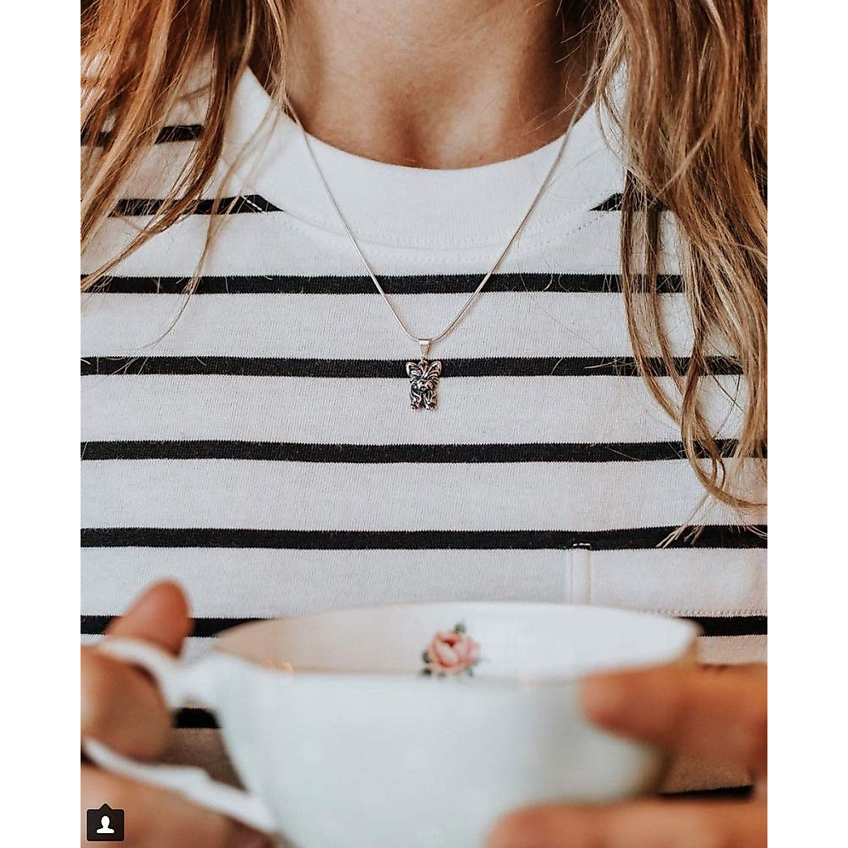 The Magic Zoo Sterling Silver Yorkie Puppy Pendant – Handcrafted in the USA – Yorkie Gifts for Women – Yorkshire Terrier Gifts