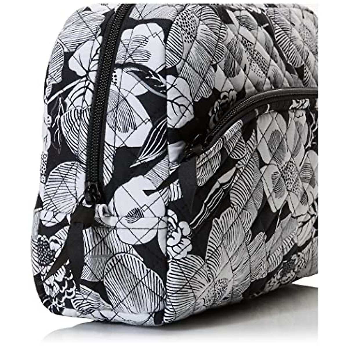 Vera Bradley Women's Cotton Large Cosmetic Makeup Organizer Bag, Bedford Blooms, One Size