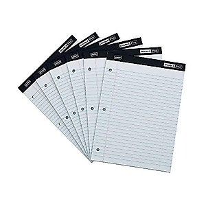 Staples 478900 Double Pad Notepads 8.5X11.75 White 100 Sh/Pd 6 Pd/Pk