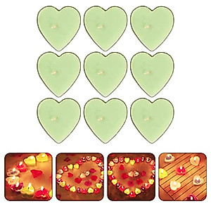 BESPORTBLE LED Tea Lights Heart Shape Tealight Candles Smokeless Tealight Candles Mini Candle for Wedding Decoration 9pcs Dining Room Table Decor
