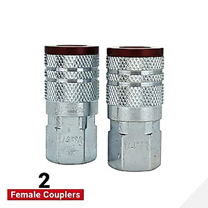 Milton S-314MKIT ColorFit Coupler & Plug Kit - (M-Style, Red) - 1/4" NPT, (14-Piece)