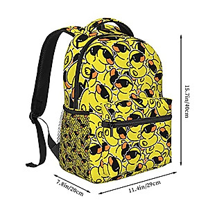 Qurdtt Cute Ducks Backpack Cartoon Animals School Bookbag Shoulder Bag Laptop Backpack For Boys Girls Adults