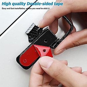 BESULEN Car Bumper Hook Lock Clips, 2 Pack Universal Toggle Clamp Quick Release Fasteners, Carbon Fiber Security Hook Lock Clips Accessories for Car Truck Bumper, Fender, Trunk, Hatch Lids (Small)