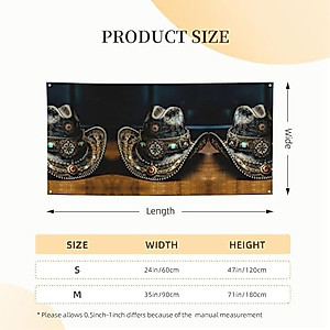 Banners and Signs for Outdoor 35x71 Backdrop for Birthday Party Business Graduation Wedding Event,American West Rodeo Hat
