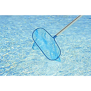 Poolmaster 18215 Basic Aluminum Leaf Rake, Medium, Blue