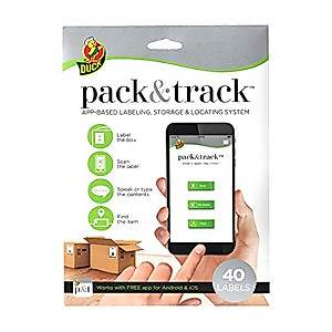 Duck Pack & Track Scannable Storage Labels, White, 40 Count