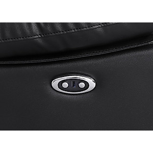 Alexent Loveseat Recliner Sofa, Power Recliner Leather Loveseat Sofa with USB Port Recliner Chair Couch 2 Seater Sofa for Living Room,Bedroom,Playroom,Black