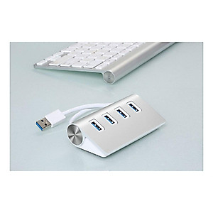 Aluminum 4 Port USB 3.0 Hub 5Gbps High Super Speed Adapter Cable for PC Laptop