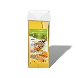 Roll-On Wax Cartridge for Hair Removal 100g Roller Depilatory Wax for Body Legs Arms Armpit Hair Removal Professional or Home Uses(Honey)