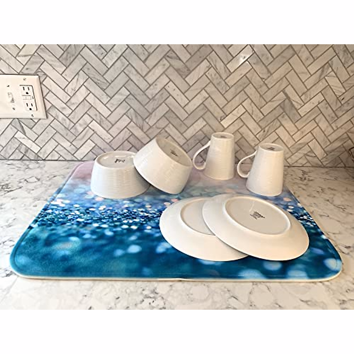 3dRose Windmill at Nelis Dutch Village. Holland, Michigan, USA. - Dish Drying Mats (ddm-208395-1)