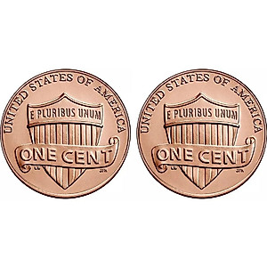 2025 Lincoln Shield Penny, P & D Mint Marks, Uncirculated 1 Cent Coins, Set of 2