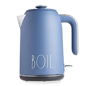 Rae Dunn Electric Water Kettle - Stainless Steel Coffee Maker, 1.7 Liter Tea Kettle, Electric Hot Water Kettle with Automatic Shut Off Boil-Dry Protection, 1500 Watt Boiling Power (Navy)