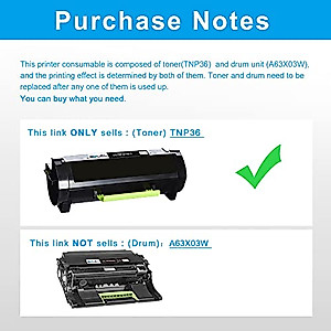 LCL Compatible Toner Cartridge Replacement for Konica Minolta TNP36 TNP-36 A63V00F 10000Pages Bizhub 3300P 3301P Printer (1-Pack Black)