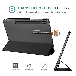 ProCase Cover for Galaxy Tab S8 / Tab S7 11 inch Case, Protective Slim Case Folio Hard Back Stand Smart Cover for 11" Galaxy Tab S8 2022 / Galaxy Tab S7 2020 SM-X700 X706 T870 T875 T878 –Black