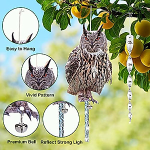Bird Scare Reflective Hanging Decoration, Effective Bird Control Device with Reflective Rope to Keep Birds Away for Garden Patio Balcony Windows Tree