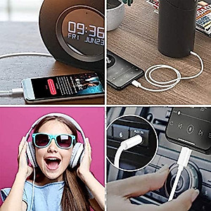 Aux Cord for iPhone,esbeecables 2Pack Lightning to 3.5mm Aux Cable for Car Compatible with iPhone 14 13 12 11 XS XR X 8 7 iPad for Car Home Stereo, Speaker, Headphone, Support All iOS - 3.3ft (White)