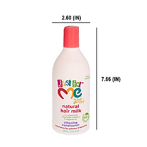 Just For Me Natural Hair Milk Silkening Conditioner, Nourishes For Softness & Bounce, With Coconut Milk, Shea Butter, Vitamin E & Sunflower Oil, 13.5 Ounce (3 Pack)