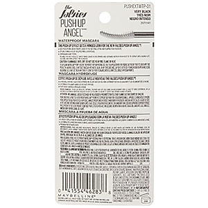 Maybelline The Falsies Push Up Angel Waterproof Mascara, Lengthening and Curling Make Up Formula, Very Black, 1 Count