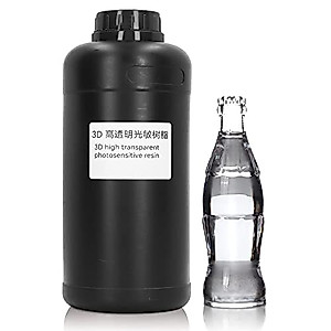 LCD DLP UV Curing Resin, Photosensitive Resin High Transparent High Toughness Professional Impact Resistant Low Shrinkage for 3D Printer