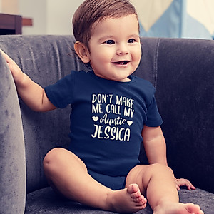 The Shirt Den Don't Make Me Call My Auntie Baby Bodysuit Infant One Piece NB Black