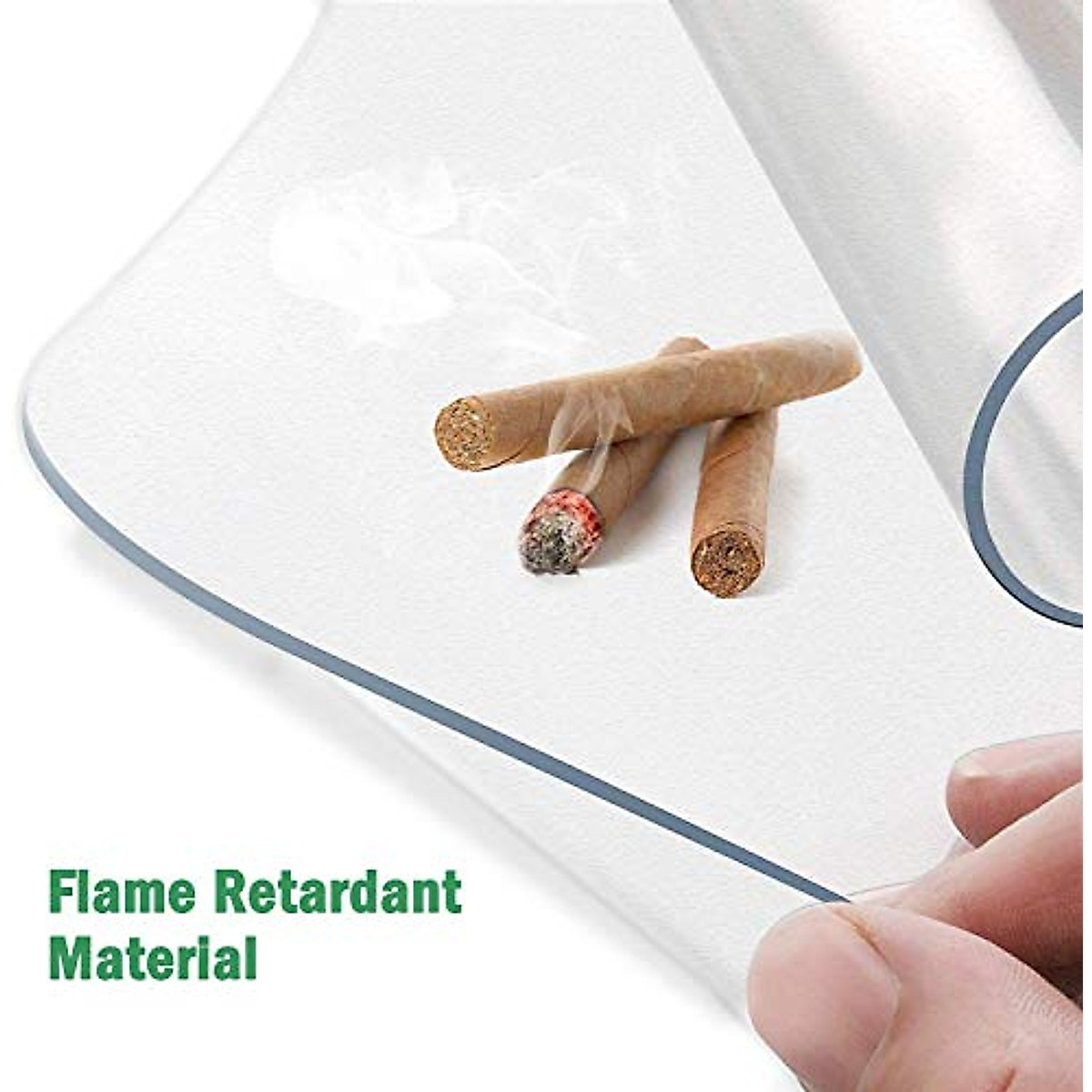 Seteol Home Office Chair Mat for Hardwood Floor, 30'' x 48'' Clear Floor Mat for Rolling Chairs, Floor Protector Thick Durable Chair Mat Chairmats (30" X 48" Rectangle)