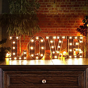 LED Marquee Letter Lights Black Alphabet Light Up Sign for Wedding Home Party Bar Decoration Battery Powered Letter Decor-D
