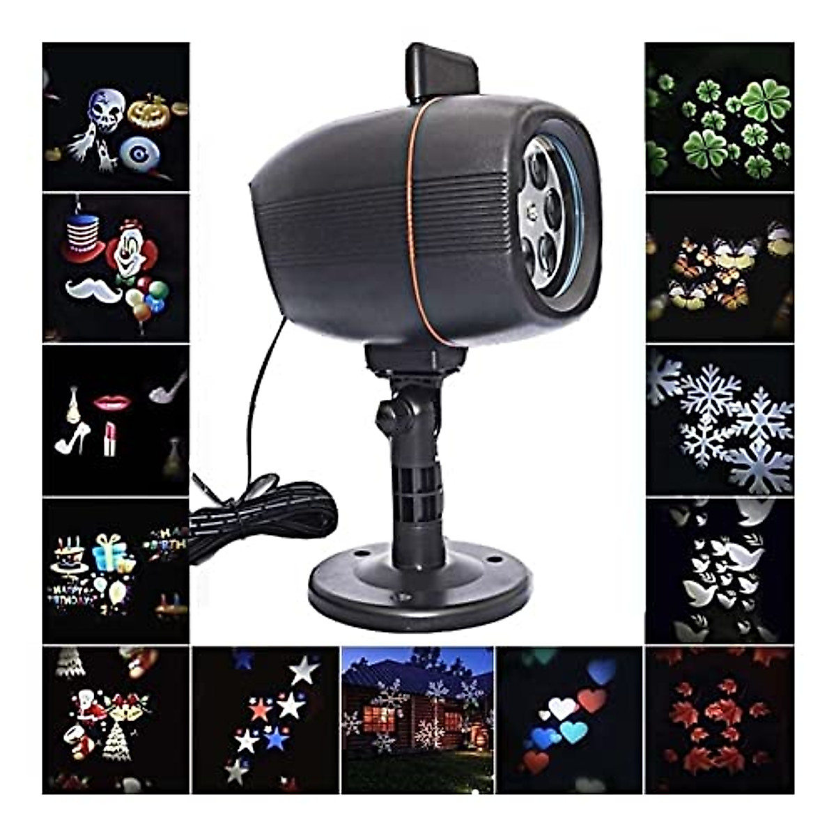 Lovedfgh Christmas Snowflake Lights Christmas Window Projector Lights, Movies Festival LED Projection Decoration Spotlight, Switch Between Christmas The Best Gift for Children at Christmas 11.12