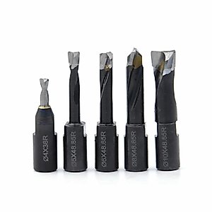 Hopson Tools Solid Carbide Bit for Domino Jointing Machines Cutter Set Includes 5 Solid Carbide Bits with Diameters of 4mm,5mm,6mm,8mm and 10mm, 5Pcs