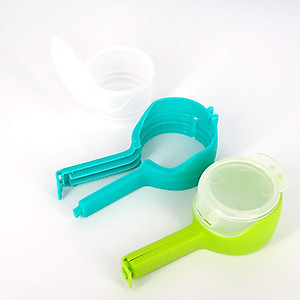 Mayata 4pcs/Set Multifunctional Snack Sealing Clip Food Tea Nut Bagged Food Moisture-Proof Discharge Spout Plastic Bag Clip Kitchen Tools