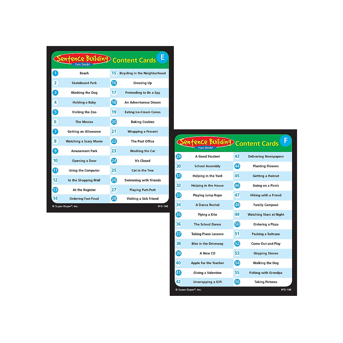 Super Duper Publications | Sentence Building Fun Deck | Speech Therapy Flash Cards for Grammar | Educational Learning Materials for Children