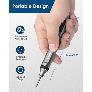 Vastar Mini Electric Screwdriver, 52 in 1 Precision Screwdriver Set with 48 Magnetic Bits, Rechargeable Power Torque Repair Tool Kit with Led Lights for ipad Phones Laptops PC Computer MacBook Camera