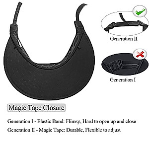 Sun Visor Hats Women Large Brim Summer UV Protection Beach Cap Black