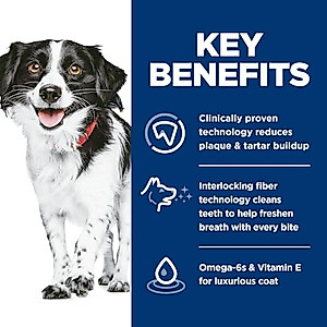 Hill's Science Diet Oral Care, Adult 1-6, Small & Mini Breeds Plaque & Tartar Buildup Support, Dry Dog Food, Chicken, Rice, & Barley, 12.5 lb Bag