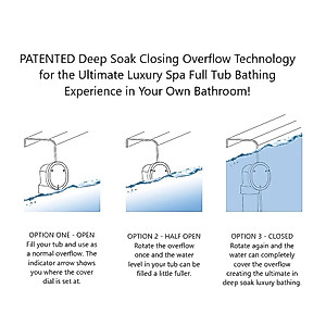Westbrass Universal Deep Soak PVC Bath Drain, D493244CHM-05, Satin Nickel