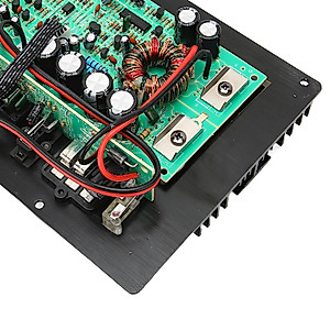 Car Audio Power Amplifier Board, 12V 1800W Mono High Power Bass Subwoofer Amp with Dissipation Panel, Automotive Amplifier for Car Speaker Modification
